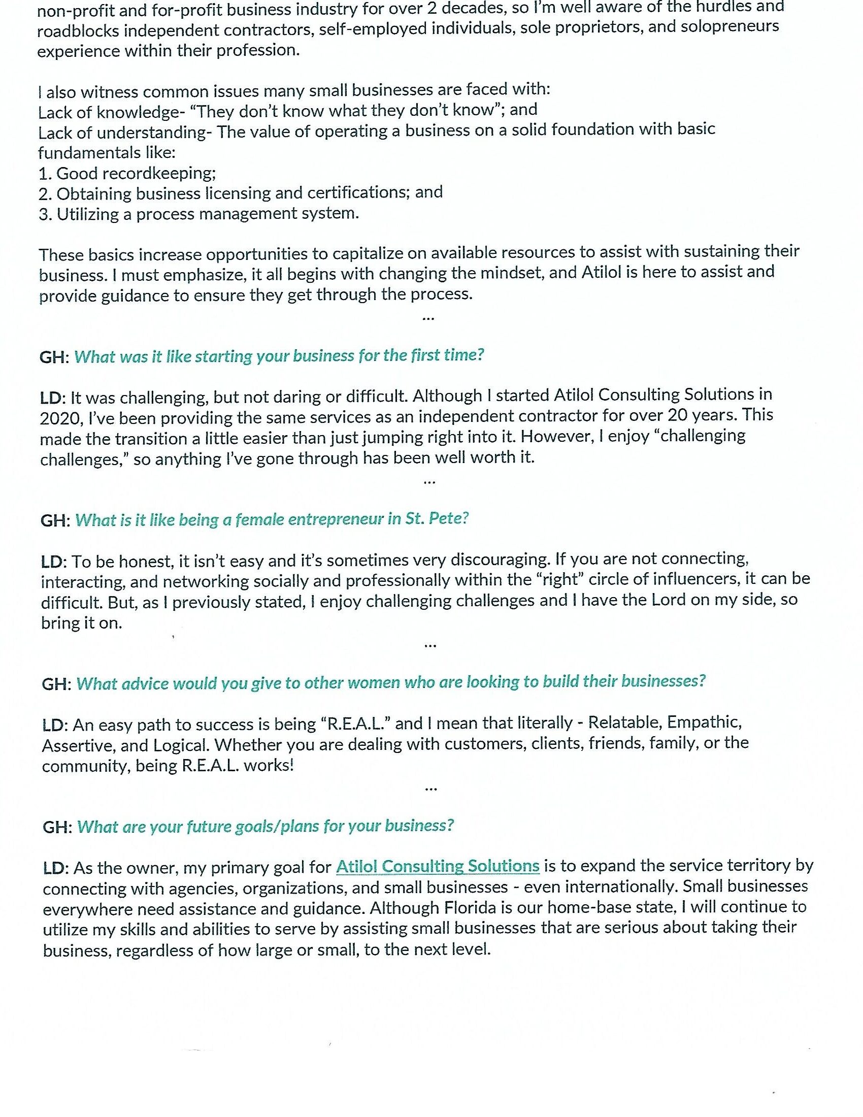 About Atilol - ATILOL CONSULTING SOLUTIONS LLC